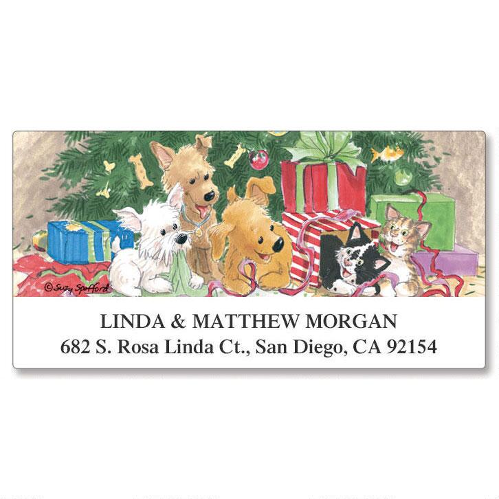 Wags Whiskers Deluxe Return Address Labels | Colorful Images