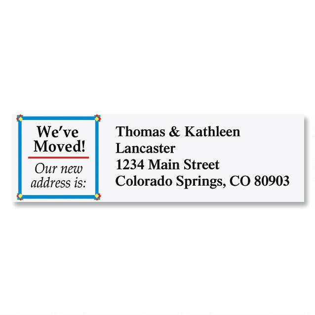 We've Moved Classic Return Address Labels | Colorful Images