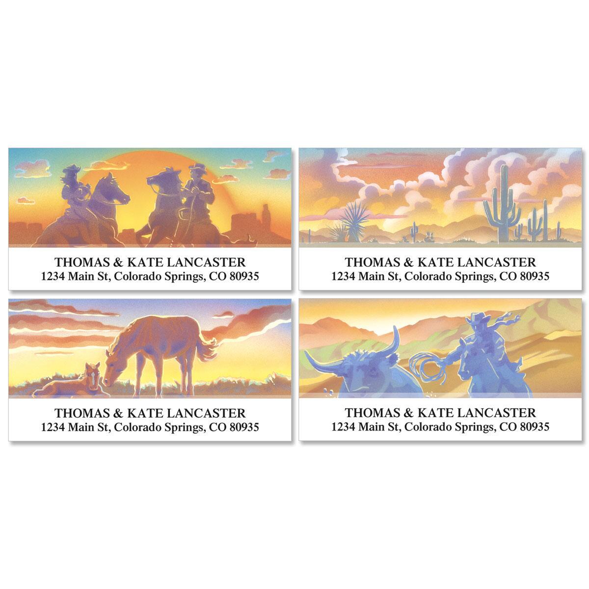 Western Country Deluxe Return Address Labels | Colorful Images