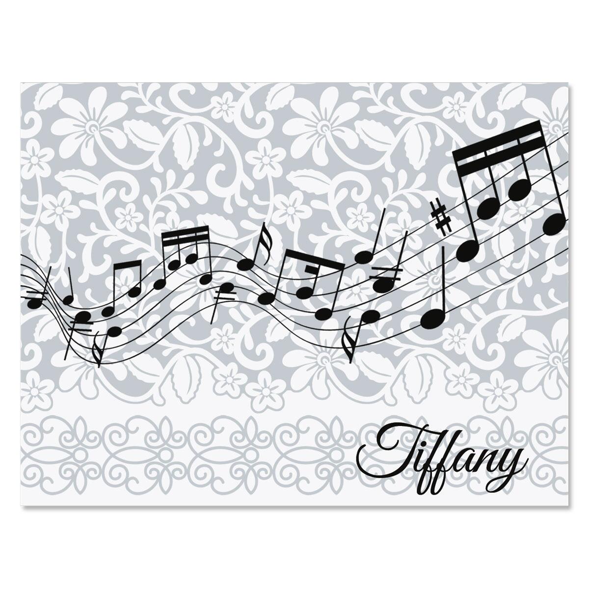 White-Grey-Black Custom Note Cards | Colorful Images