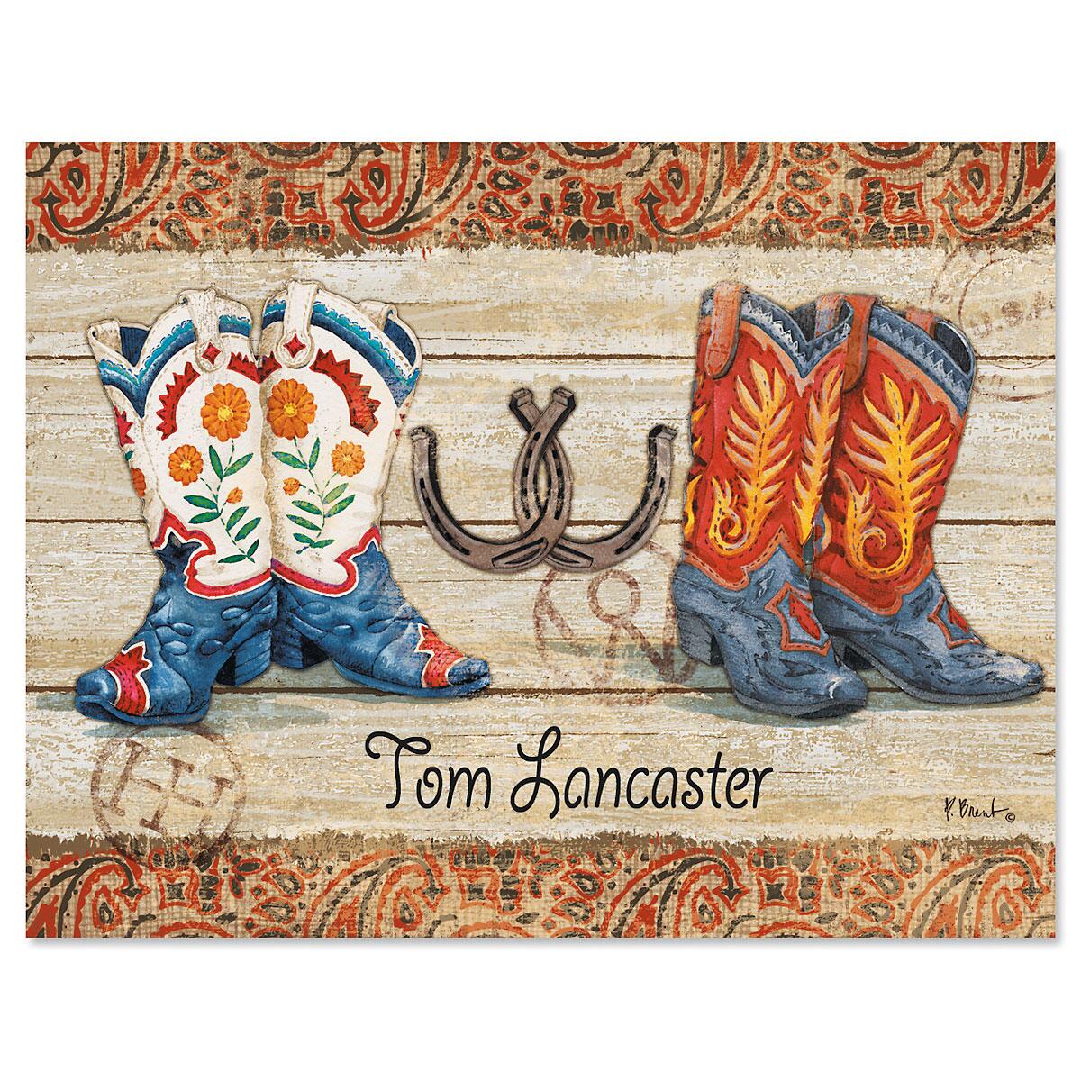 Wild West Custom Note Cards | Colorful Images