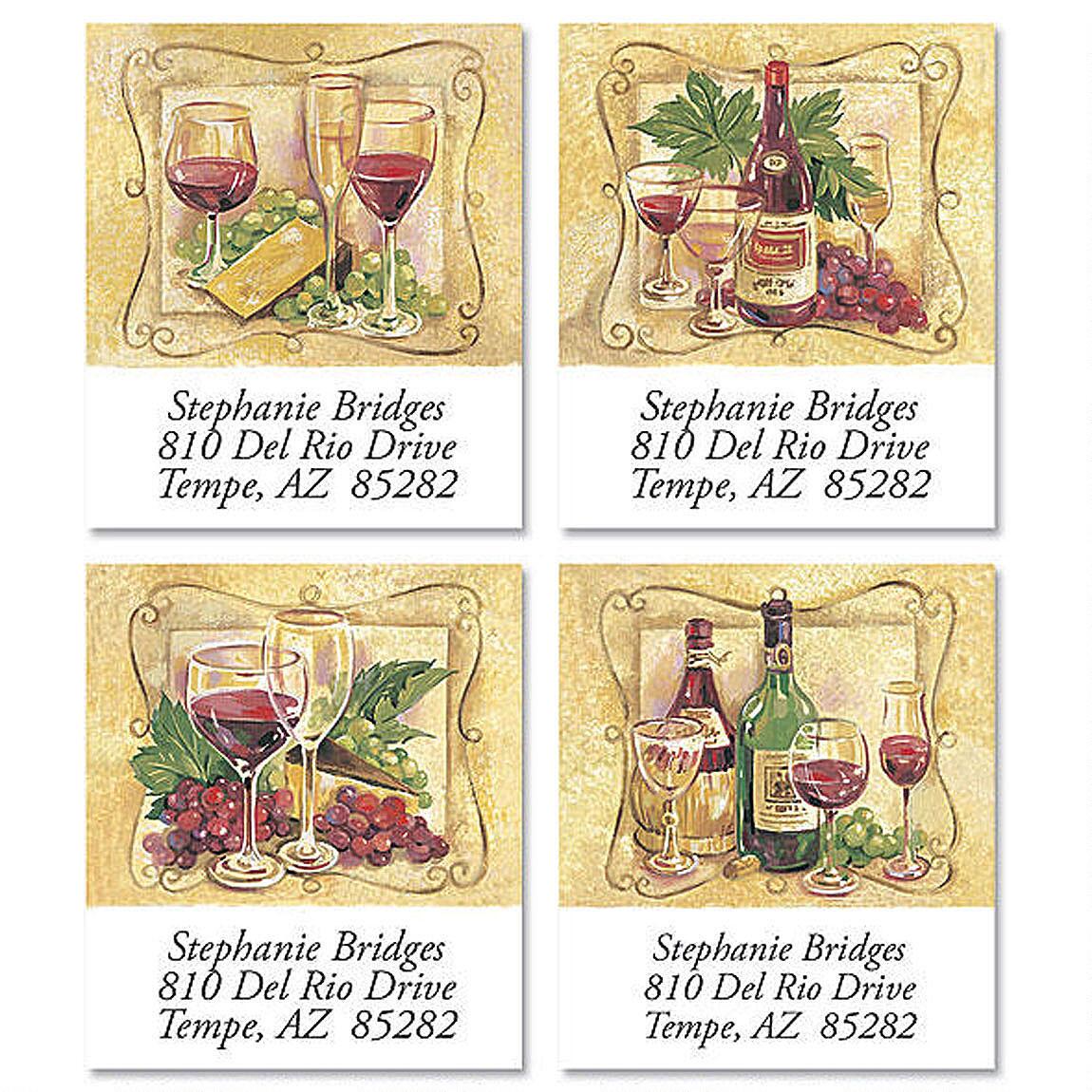 Wine Connoisseur Select Return Address Labels | Colorful Images