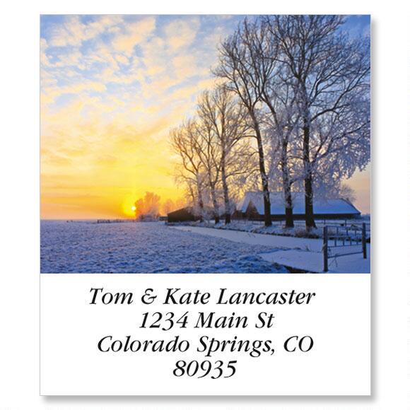 Winter Landscape Select Return Address Labels T819 | Colorful Images