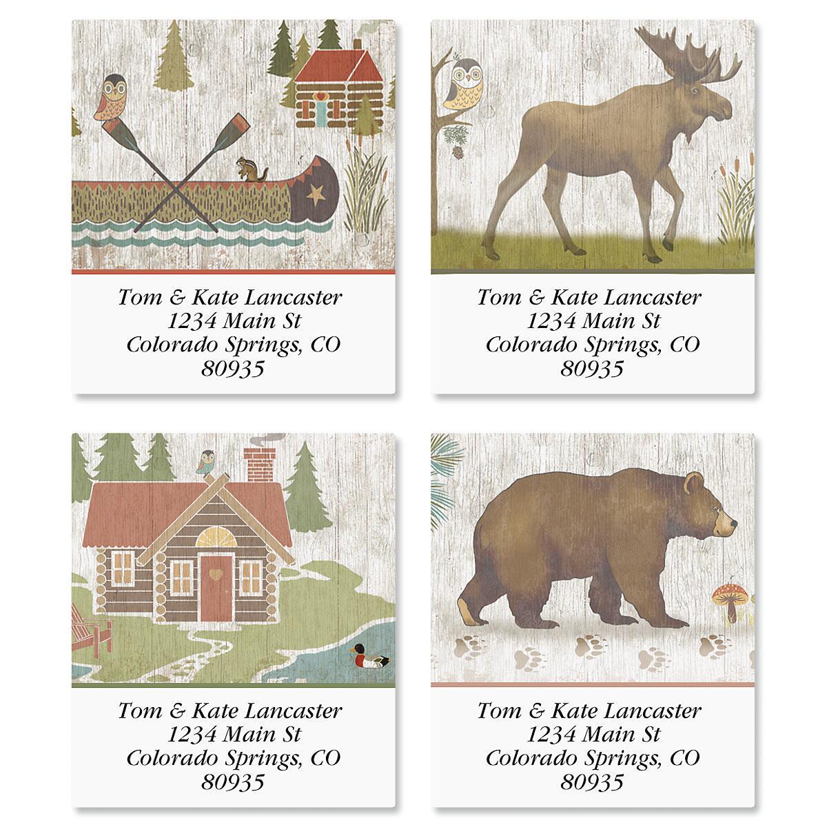 Woodland Lodge Select Address Labels | Colorful Images
