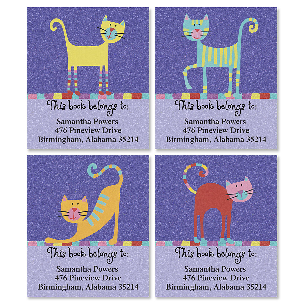 Fun Cats Bookplates | Colorful Images