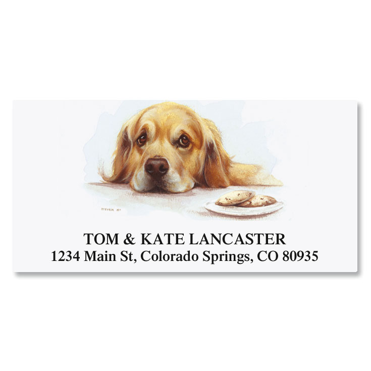 Dog Breed Deluxe Address Labels (8 Designs)-Golden Retriever-Y1733J ...