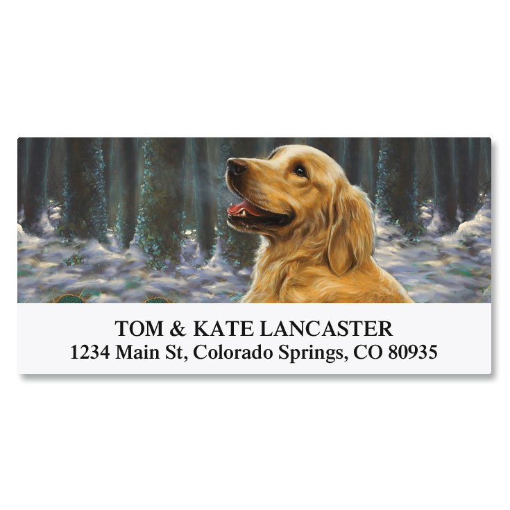 Dog Breed Deluxe Address Labels (8 Designs)-Golden Retriever-Y1734J ...