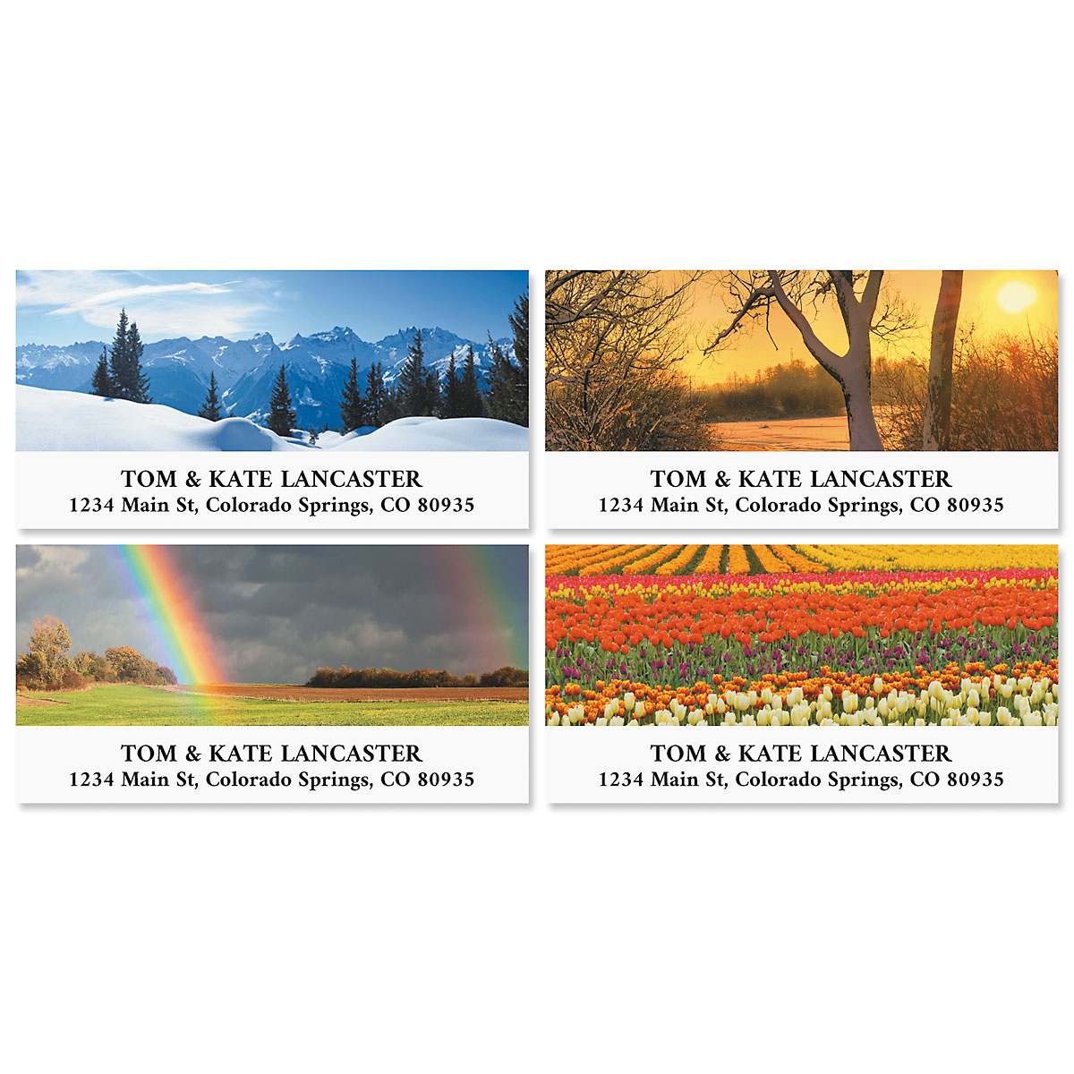 Nature's Art Deluxe Return Address Labels | Colorful Images