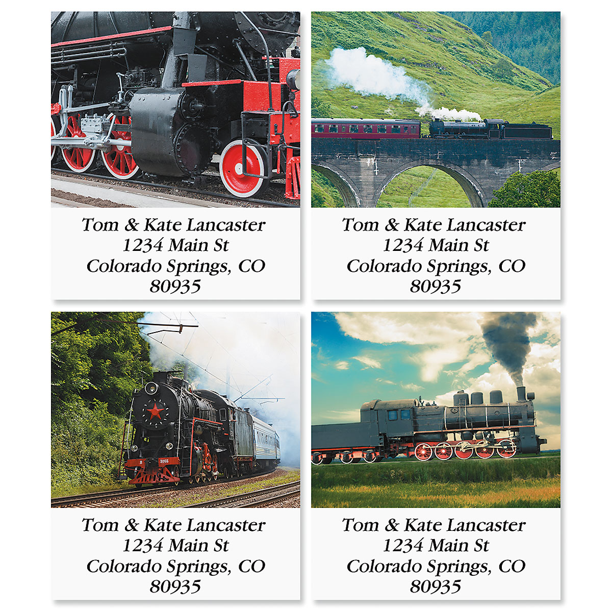 Trains Select Return Address Labels | Colorful Images