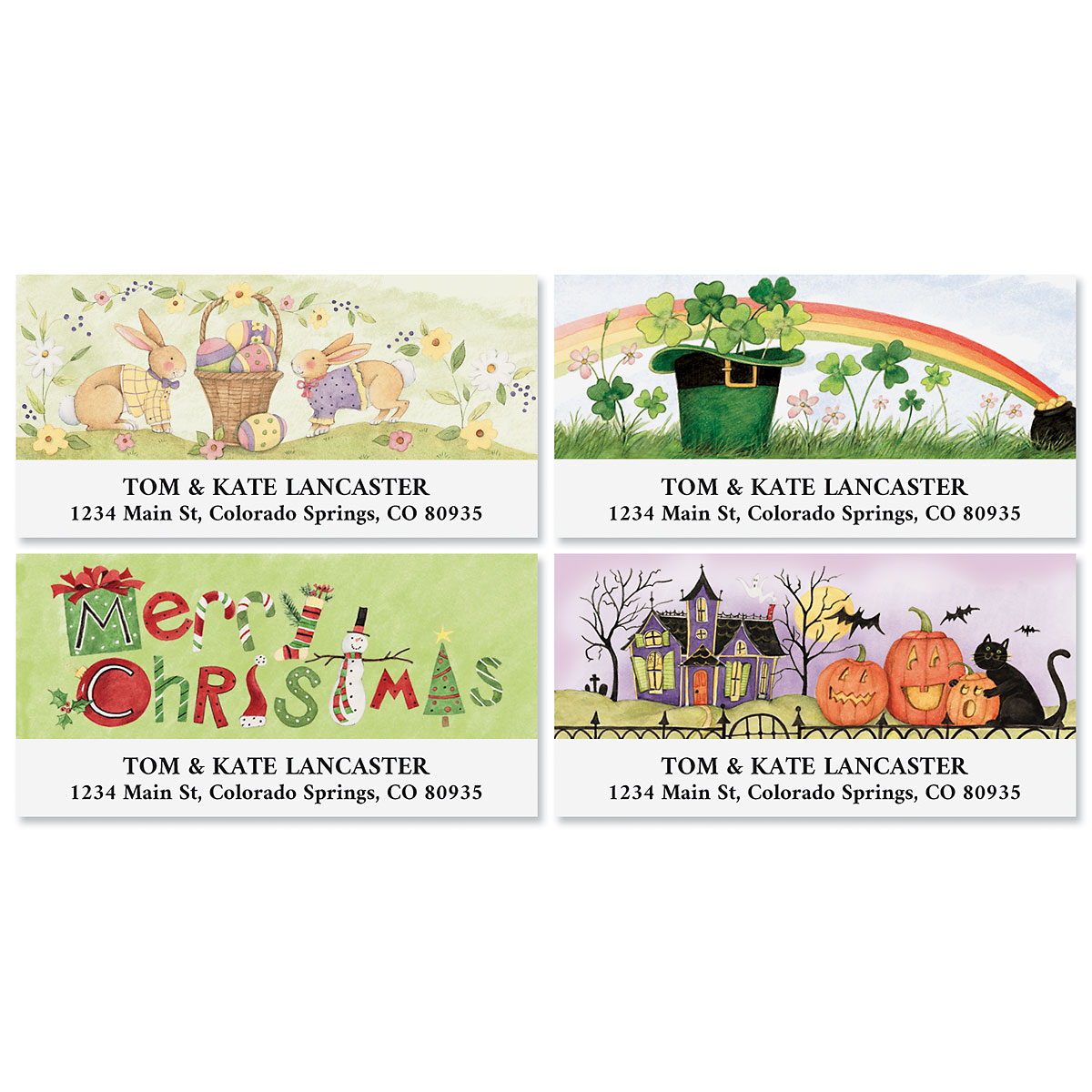 Home Grown Deluxe Return Address Labels | Colorful Images
