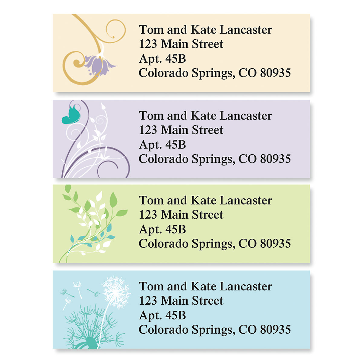 Silhouette Classic Return Address Labels | Colorful Images