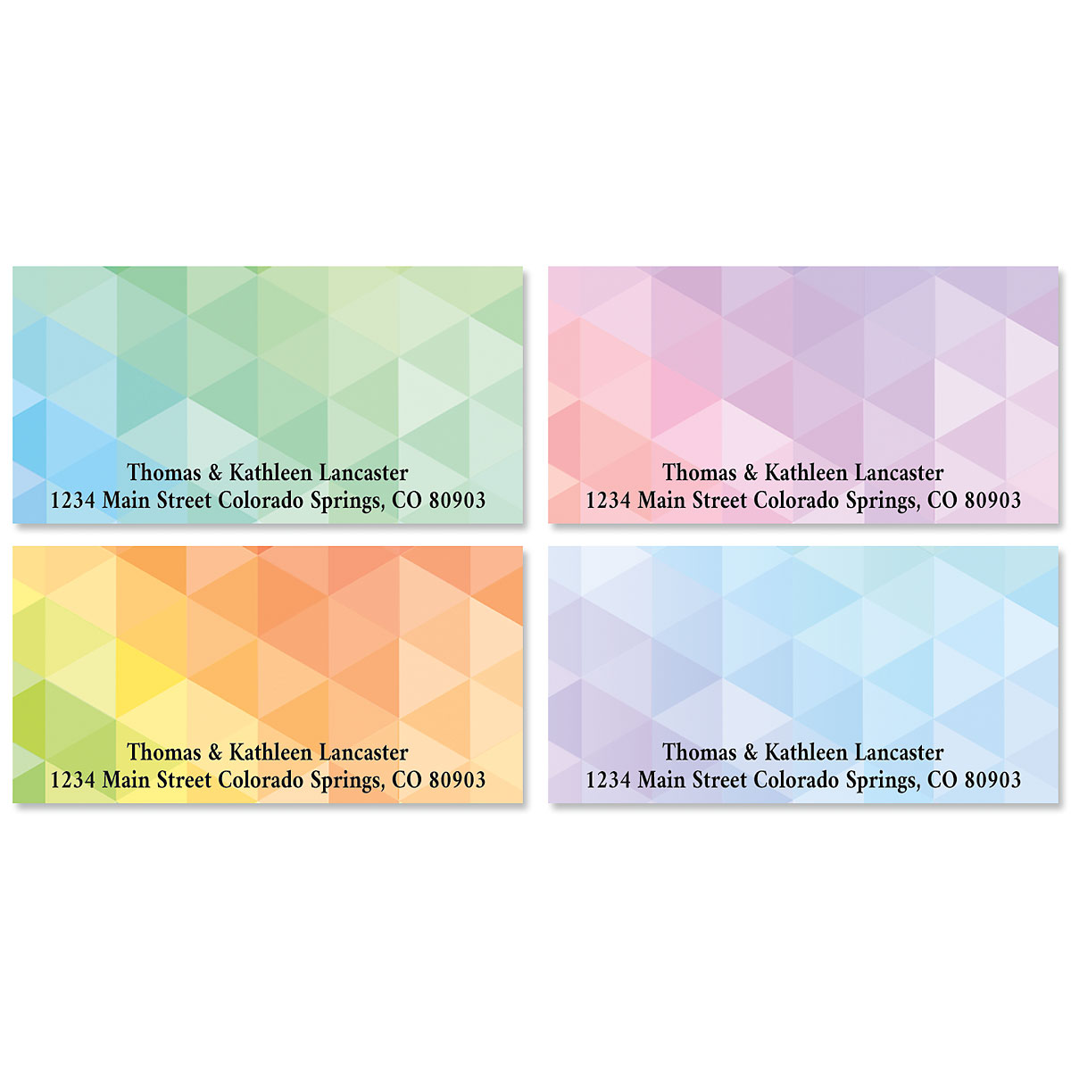Polygon Deluxe Address Labels | Colorful Images