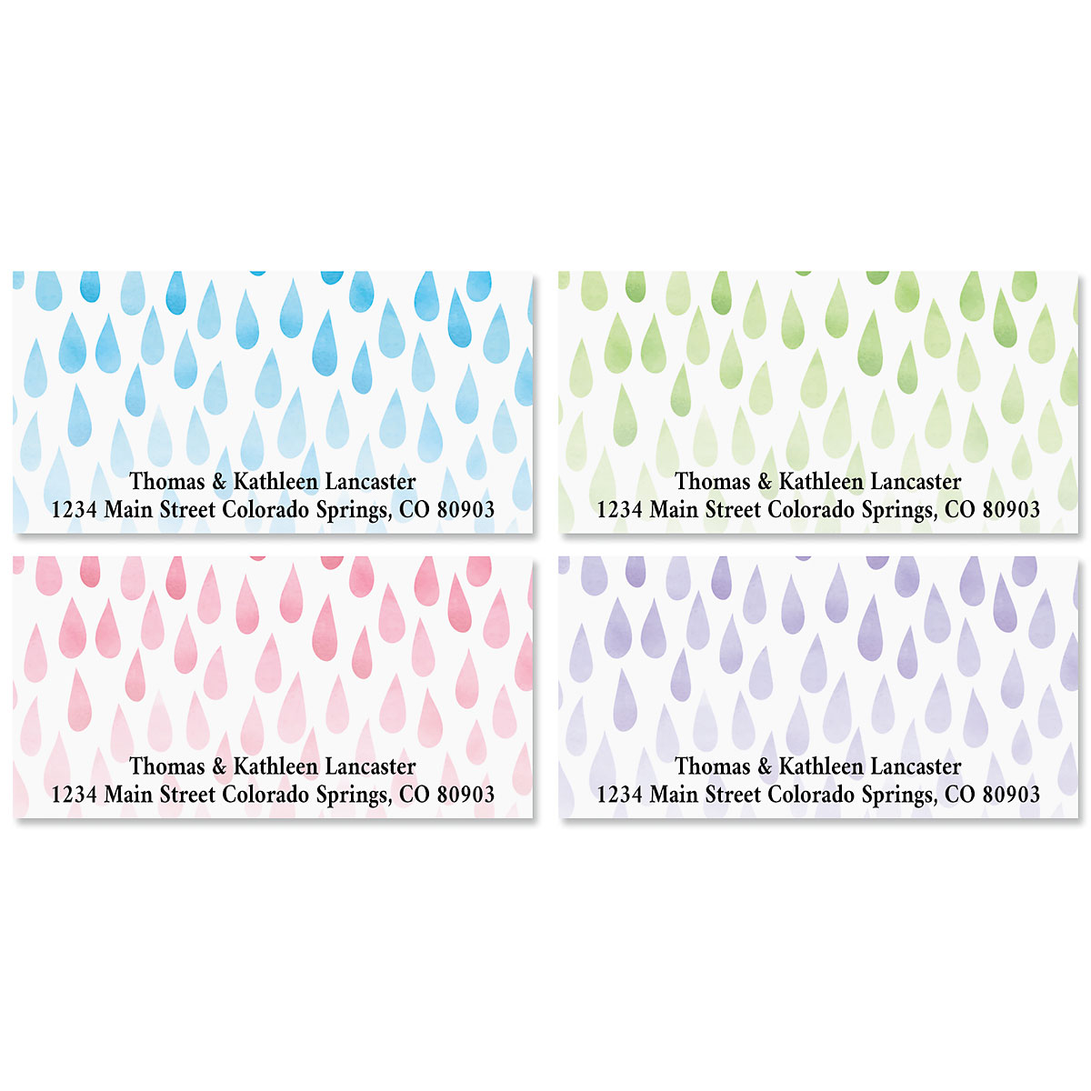 Droplets Deluxe Address Labels | Colorful Images