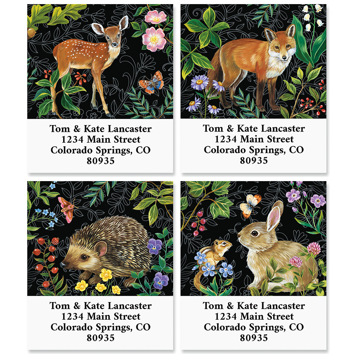 Animals in the Forest Select Return Address Labels | Colorful Images