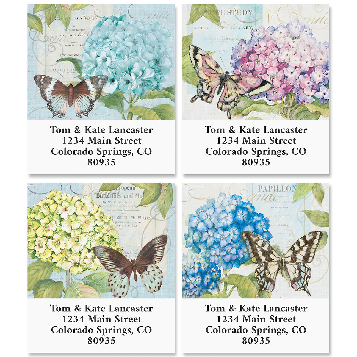 Hydrangea Nature Select Return Address Labels (4 Designs) | Colorful Images