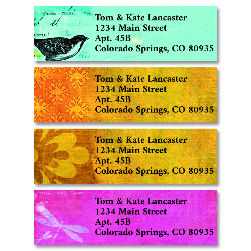 Fond of You Classic Return Address Labels | Colorful Images