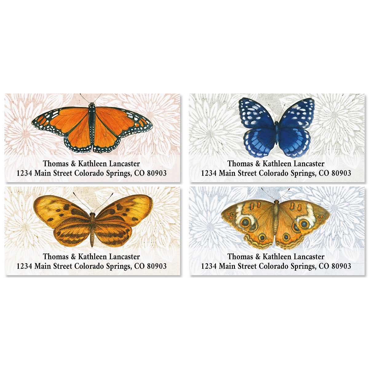 Natural Butterfly Deluxe Address Labels (4 Designs) | Colorful Images