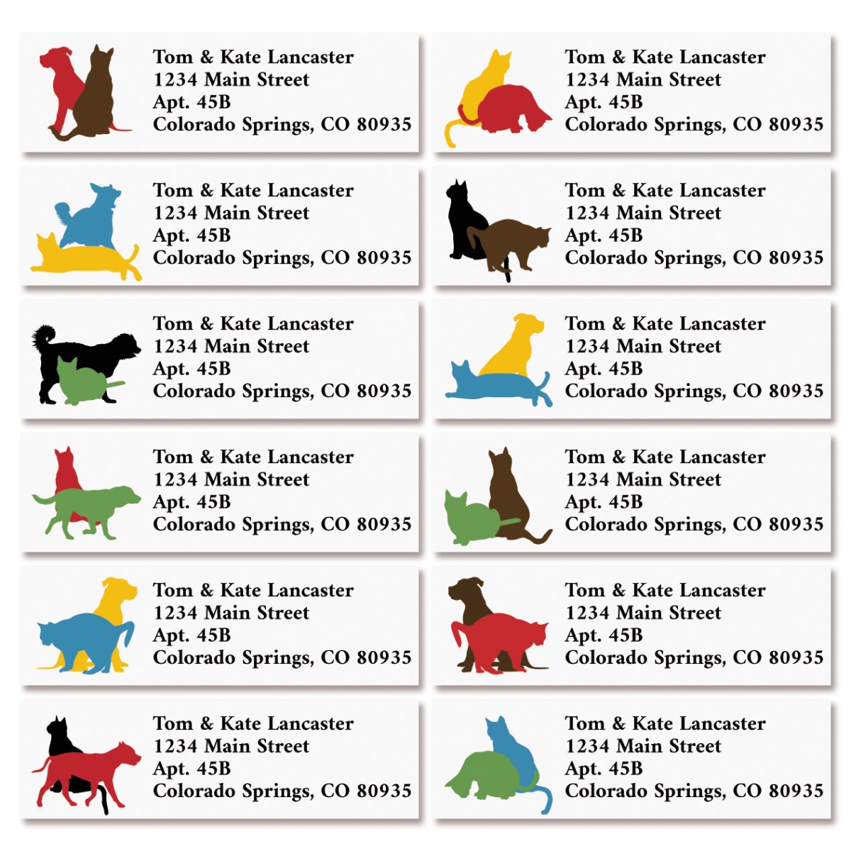 Pets Classic Return Address Labels | Colorful Images