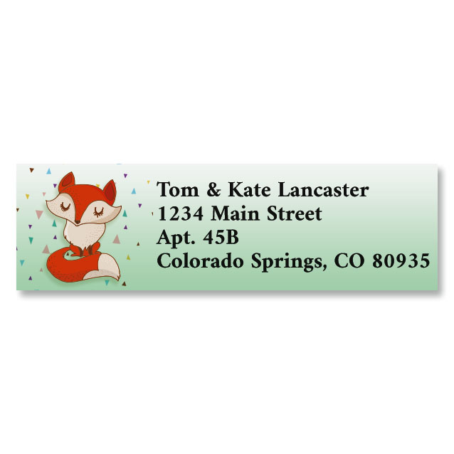 Foxy Classic Return Address Labels (6 Designs) | Colorful Images