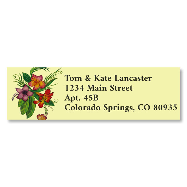Tropical Summer Classic Return Address Labels (6 Designs) | Colorful Images