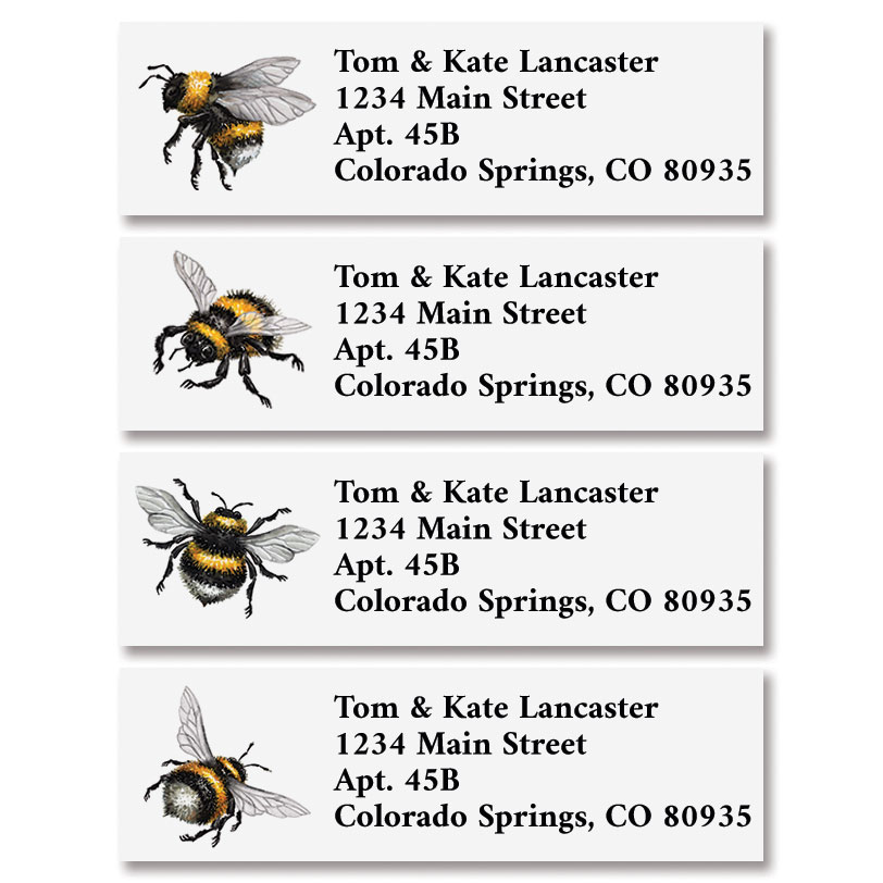 Bees Classic Return Address Labels (4 Designs) | Colorful Images