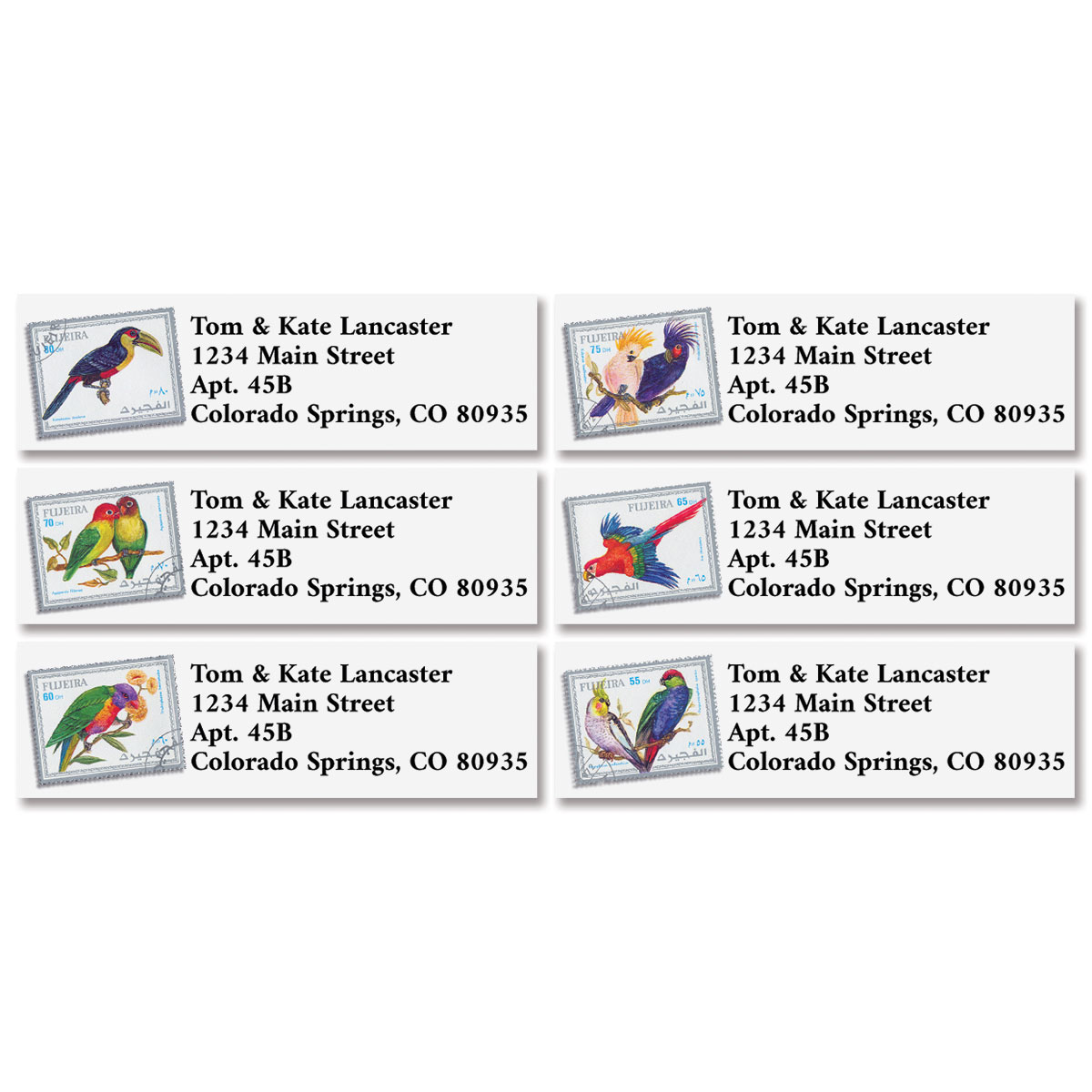 Bright Birds Classic Return Address Labels (6 Designs) | Colorful Images