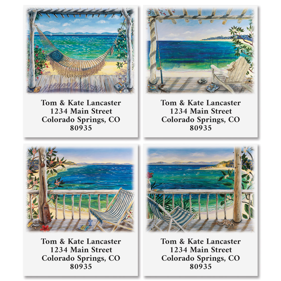 Beach Scenes Select Return Address Labels | Colorful Images