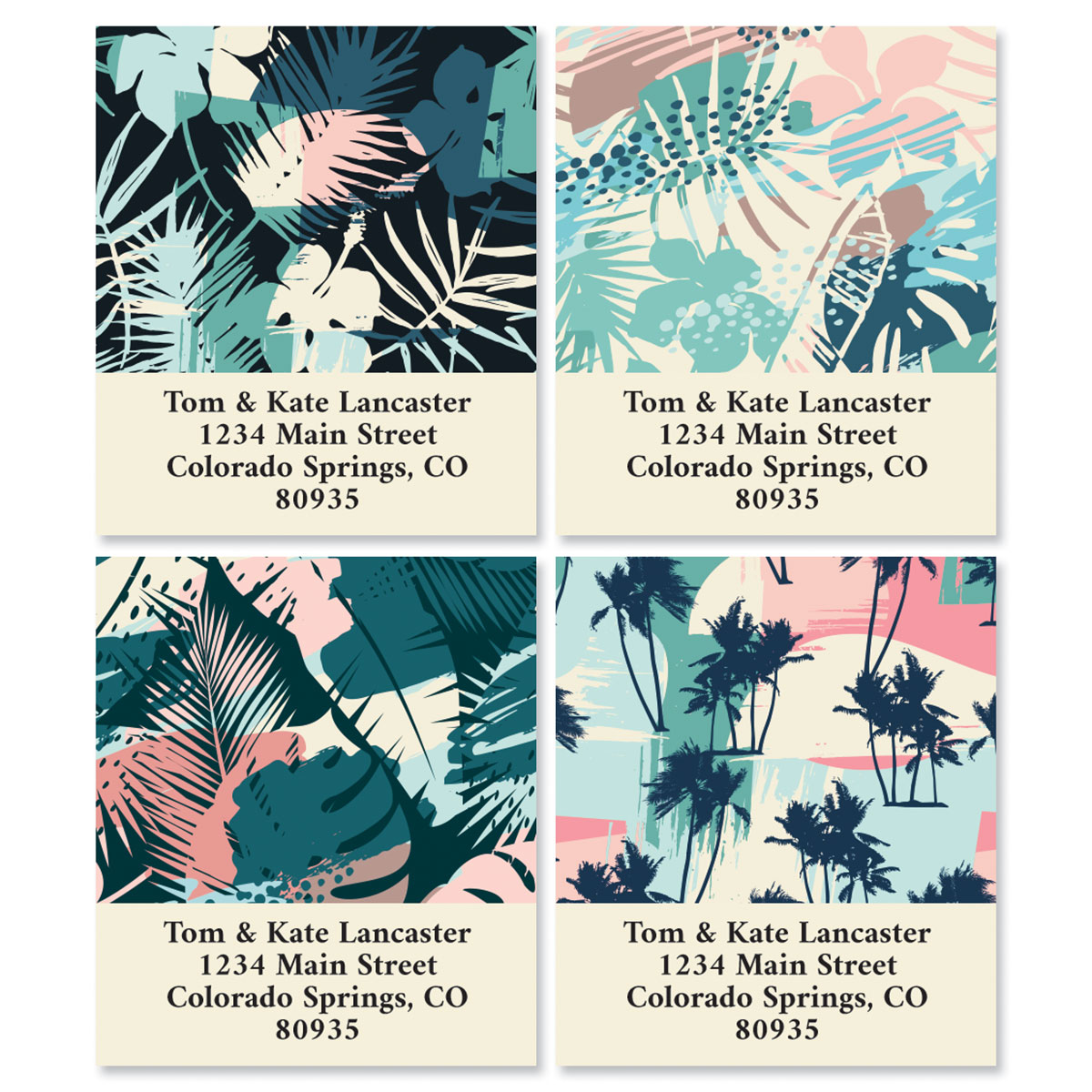 Ocean Pattern Select Return Address Labels (4 Designs) | Colorful Images