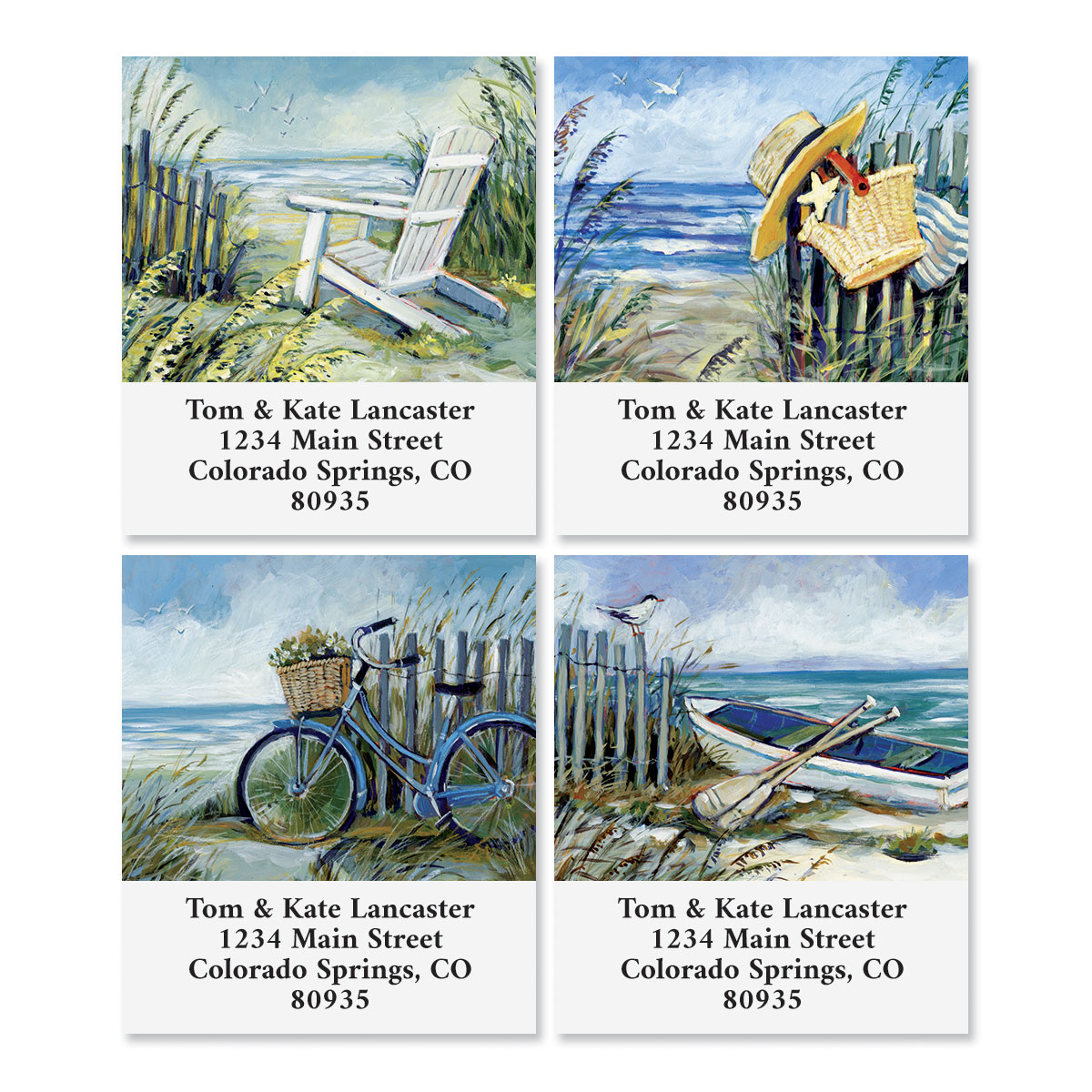 Ocean Scenes Select Return Address Labels (4 Designs) | Colorful Images