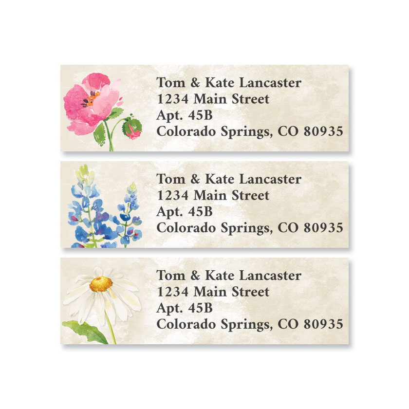Western Bunch Classic Return Address Labels (3 Designs) | Colorful Images