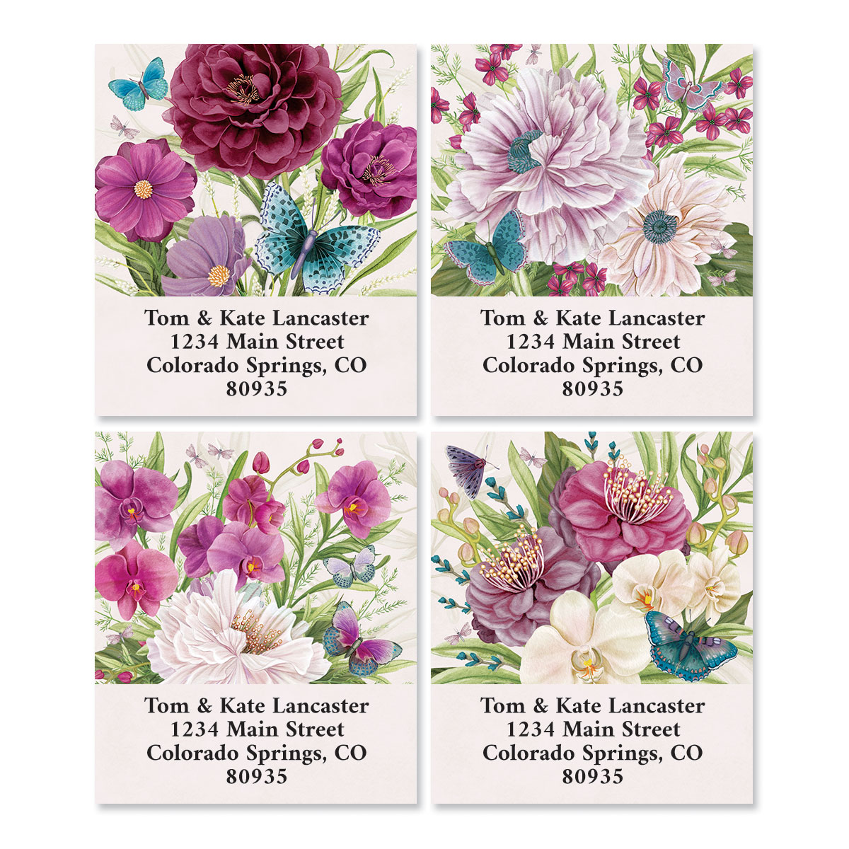 Midnight Garden Select Return Address Labels (4 Designs) | Colorful Images