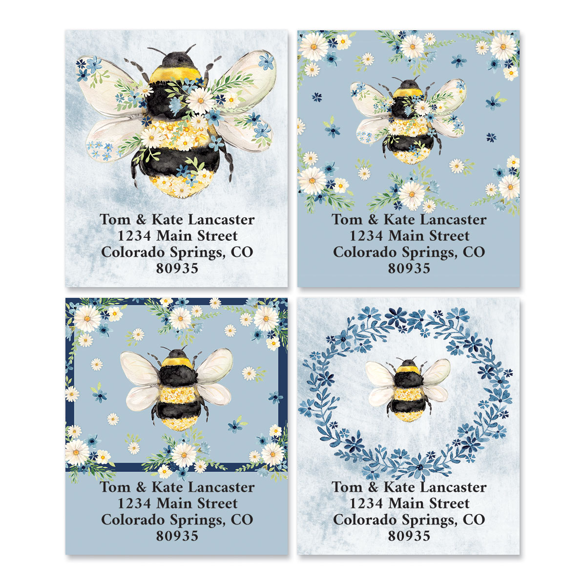 Bee Ditsy Select Return Address Labels | Colorful Images
