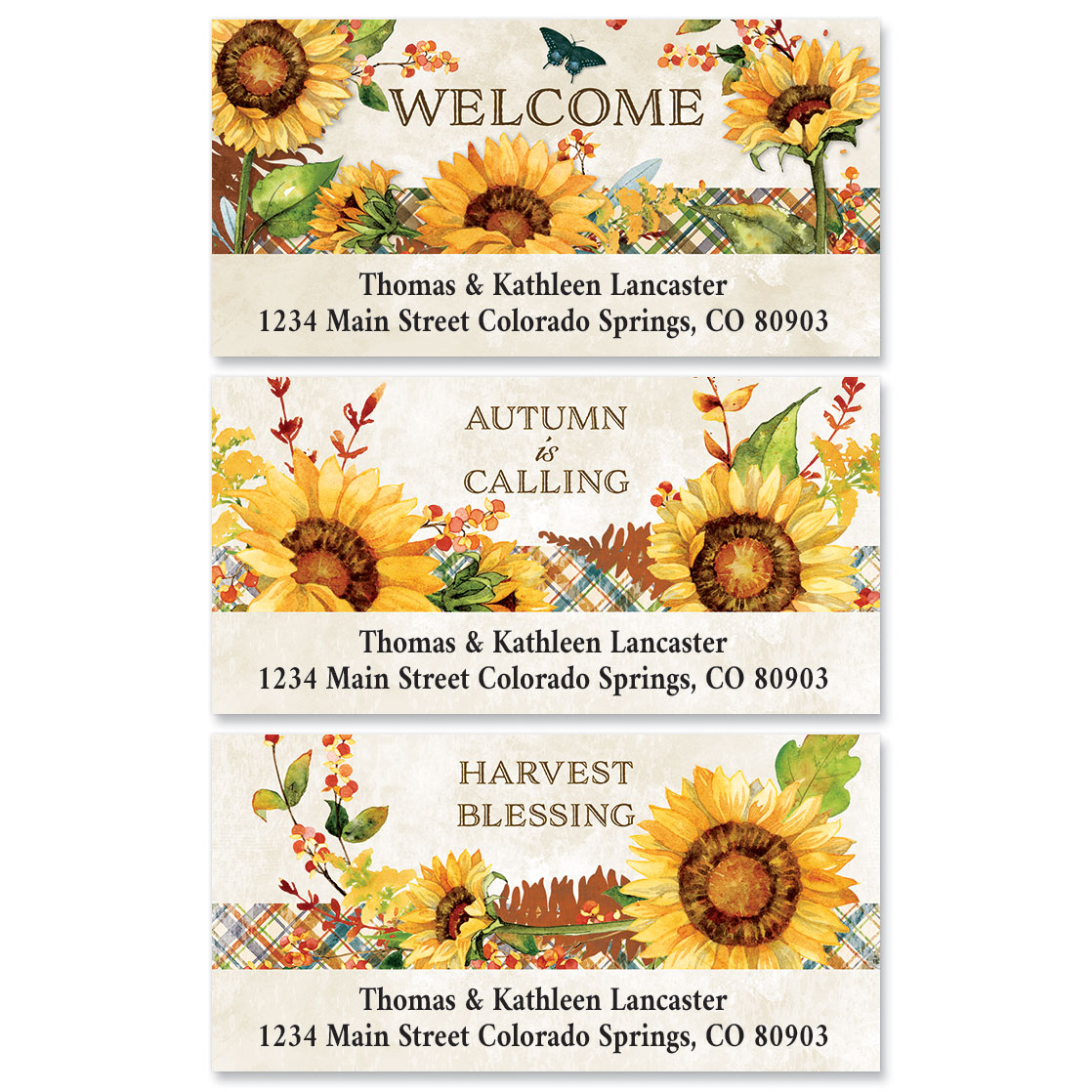 Fall In Love Deluxe Return Address Labels (3 Designs) | Colorful Images
