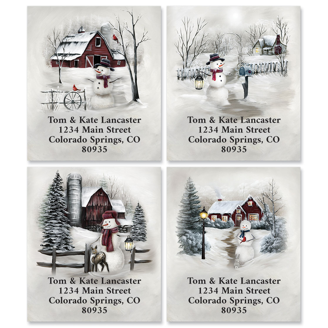 Winter Snow Select Return Address Labels (4 Designs) Y3160 | Colorful ...