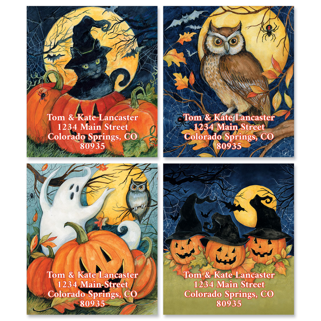 Halloween Night Select Return Address Labels | Colorful Images