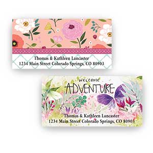 Executive Foil Paisley Border Return Address Labels | Colorful Images
